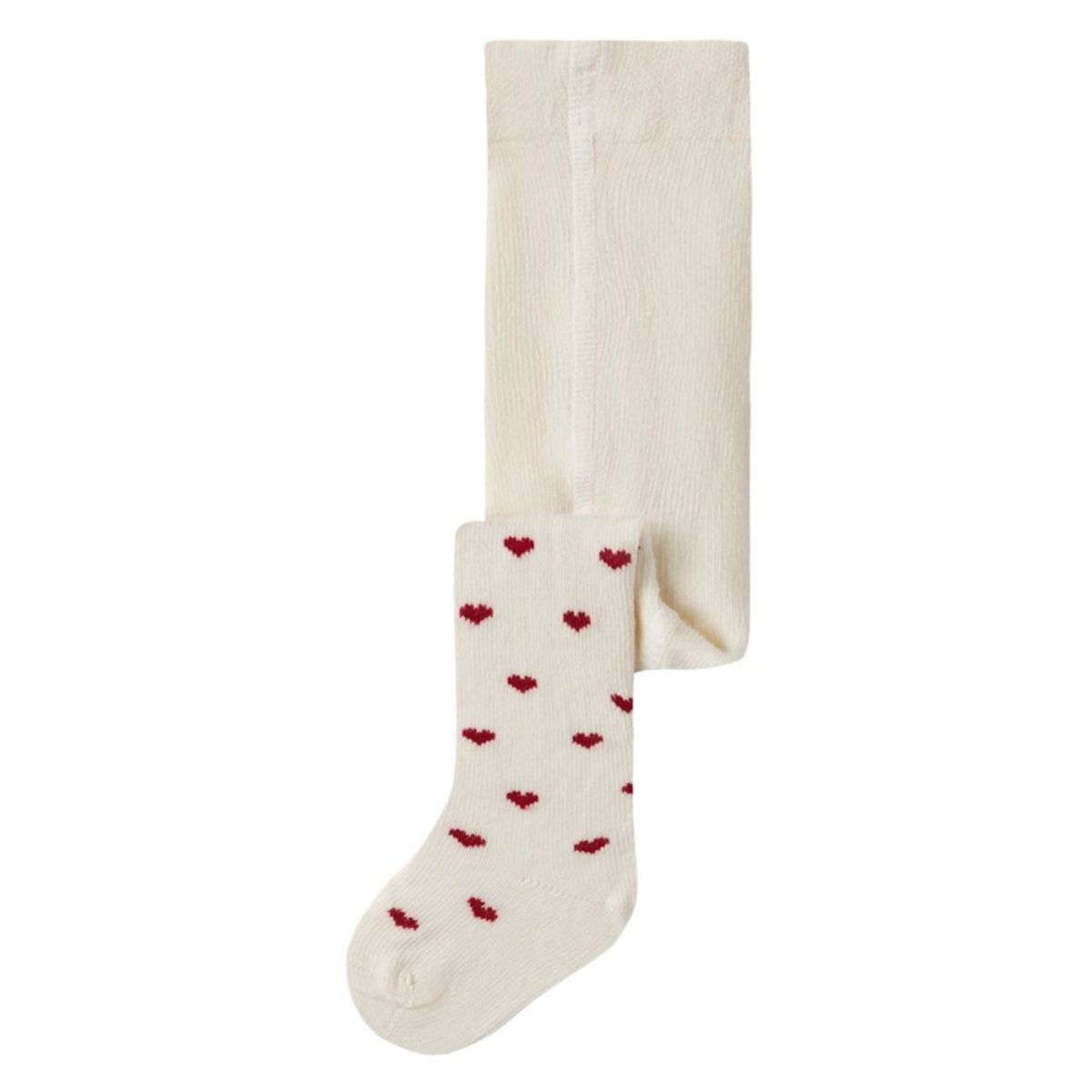 Lil'Atelier - Strømpebukse med Hjerter Baby Reba Turtledove/ Burgundy ...
